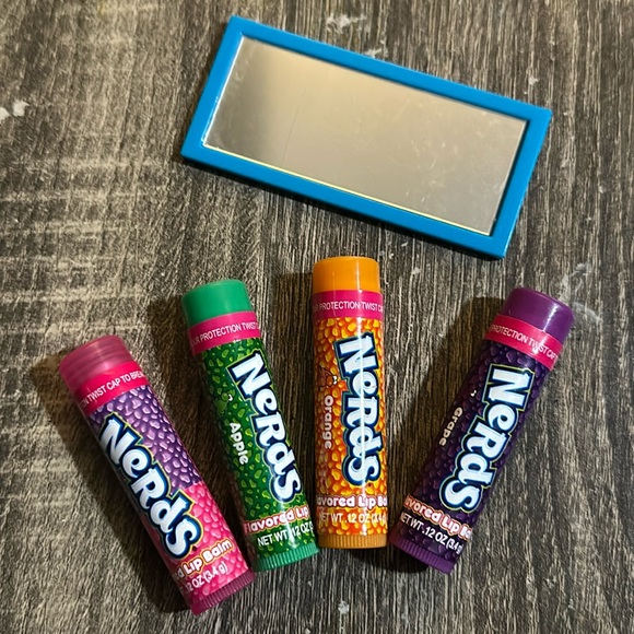 Nerds | Makeup | Nerds Flavored Lip Balm And Mirror Set | Poshmark
